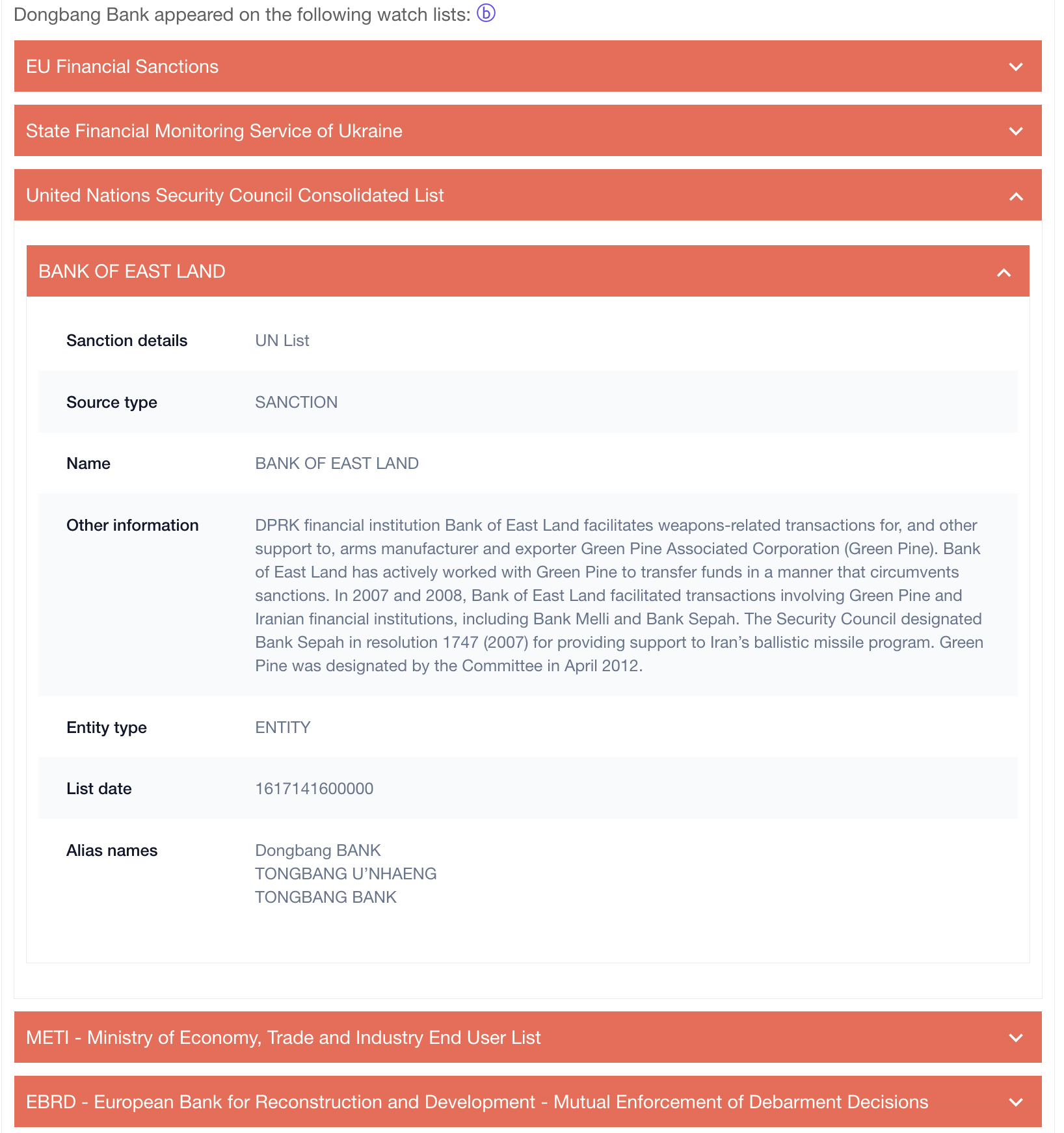 How can you screen your customers against sanctions lists?